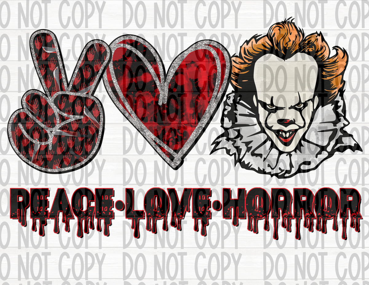 Peace Love Horror Clown – EliteStop Creations
